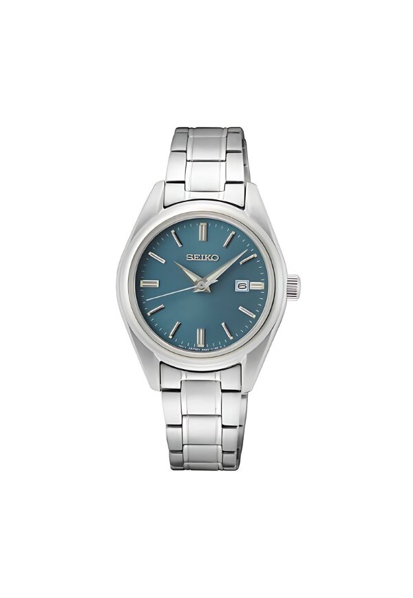 Seiko Damenuhr silber blau SUR531P1, 300,00