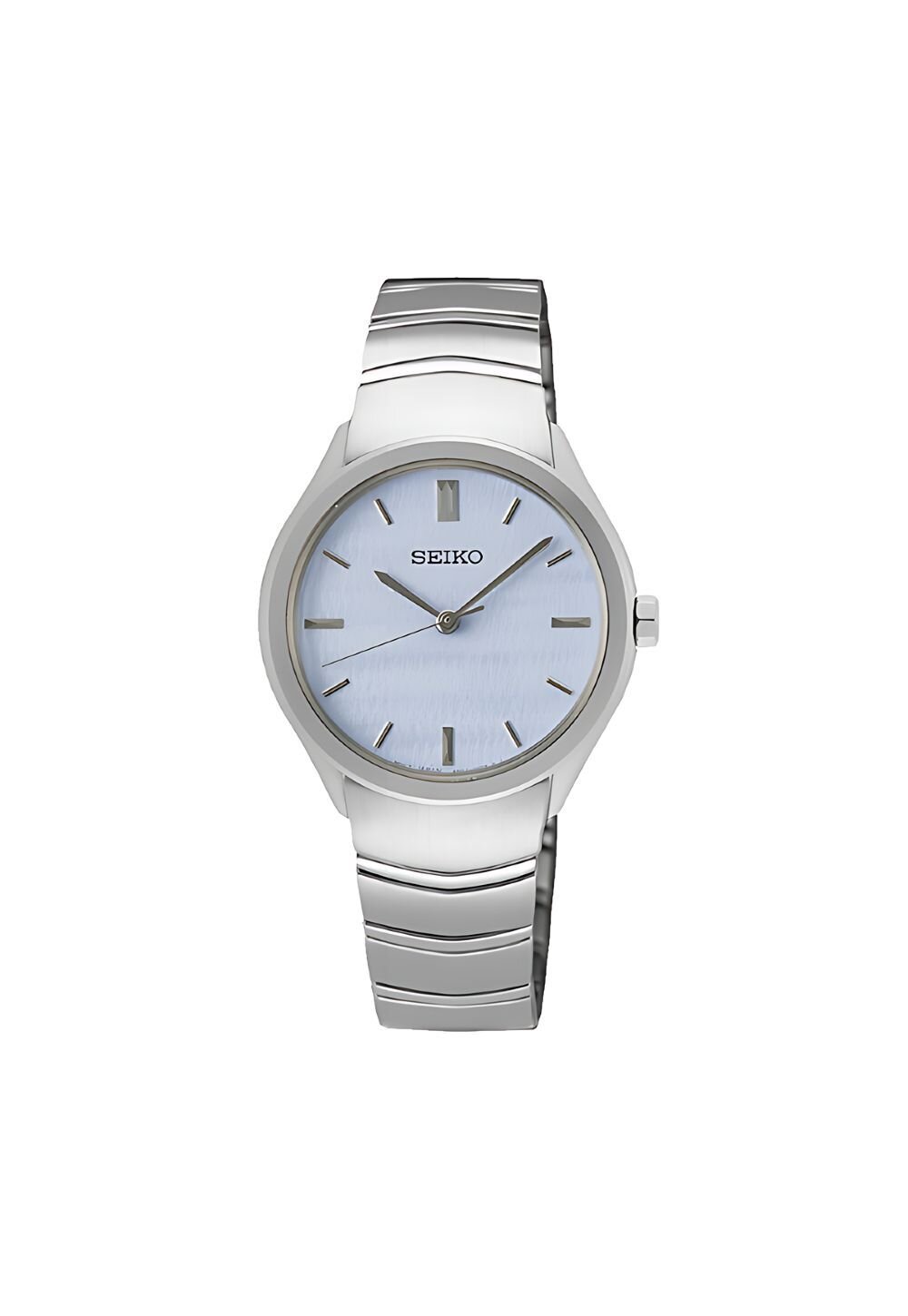 Seiko Classic Damenuhr silber hellblau SUR549P1, 380,00